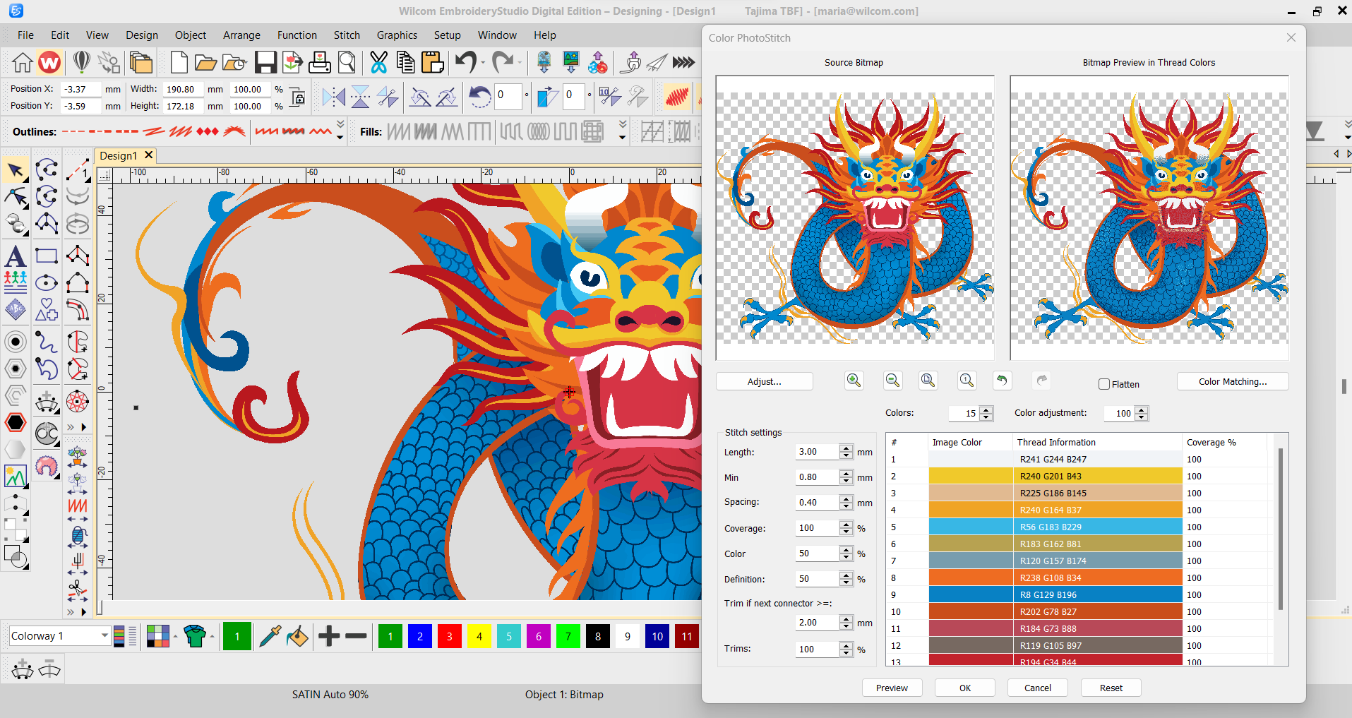 改良されたカラーフォトステッチ機能 - Wilcom Japan Blog
